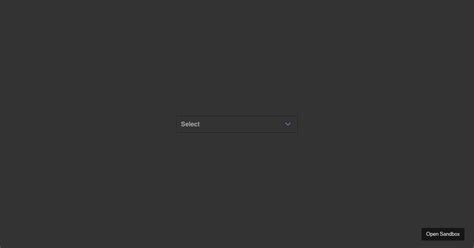 Grommet Select Dark Mode Codesandbox
