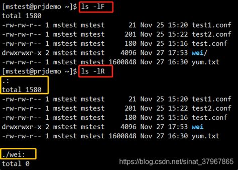 【linux】ls命令查看linux目录下的内容 linux 查看目录内容 csdn博客