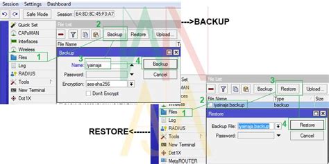 Cara Backup Mikrotik Dan Cara Restore Mikrotik IYAINAJA MY ID