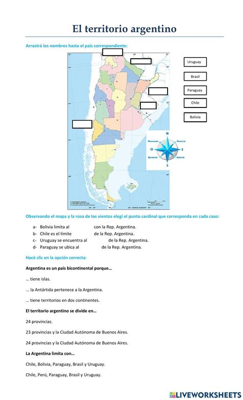Ficha Online De Argentina Para Grado Puedes Hacer Los Ejercicios