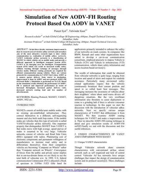 simulation of new aodv fh routing protocol based on aodv in vanet