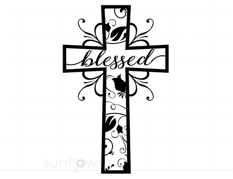 Crucifix Clipart Black And White