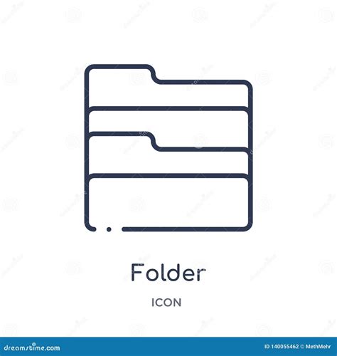 Linear Folder Icon From Education Outline Collection Thin Line Folder