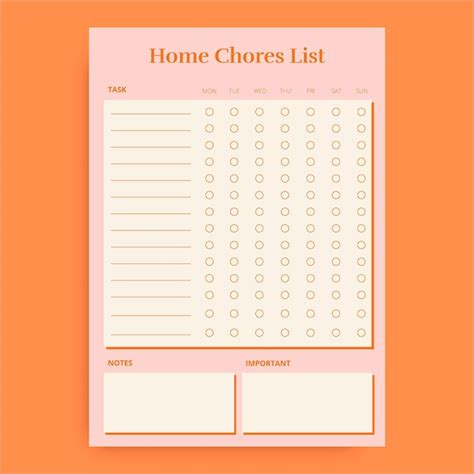 Lista de tareas domésticas simples de duotone Vector Gratis