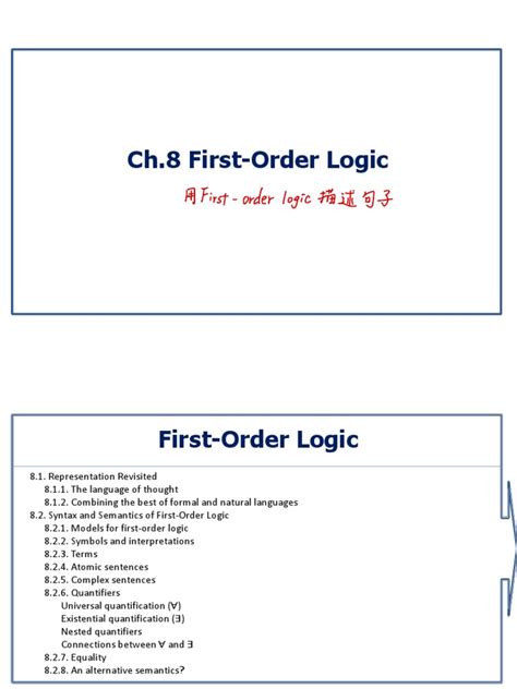 an in depth exploration of representing knowledge with first order logic pdf first order