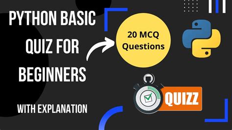 basic python quiz for beginners 20 important python programming mcqs python quiz assessment