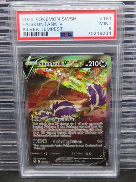 Mavin 2022 Pokemon Silver Tempest SWSH Skuntank V Full Art Ultra Rare