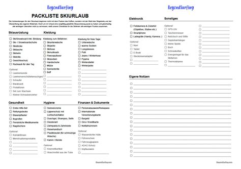 Packliste Skiurlaub Welche Ausrüstung muss mit Checkliste