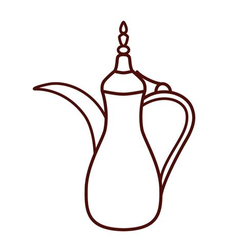 Arabic Coffee Pot Outline Over 1 088 Royalty Free Licensable Stock