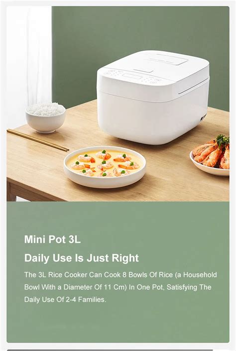 Xiaomi Mijia C1 3L 4L Capacity 650W Rice Cooker Harbar