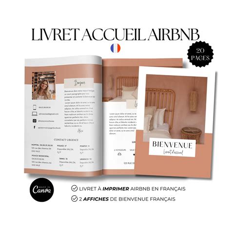 Livret De Bienvenue Airbnb Francais Livret D Accueil Airbnb Affiche