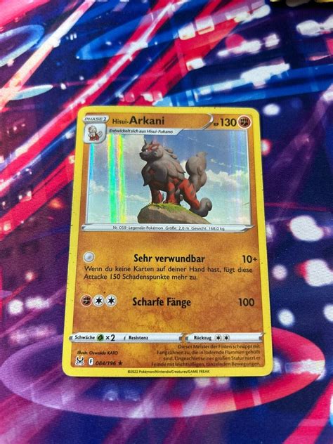 PokemonKarte Hisui Arkani 084 196 Holo Deutsch EBay