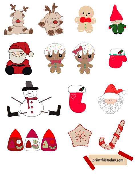 100 Free Printable Christmas Stickers Cute Vintage