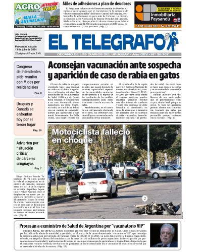 Diario en PDF 13 07 2024 Diario El Telégrafo