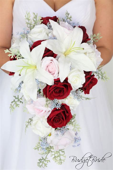 This Stunning Brides Bouquet Is A Cascading Bouquet Made With 2 White