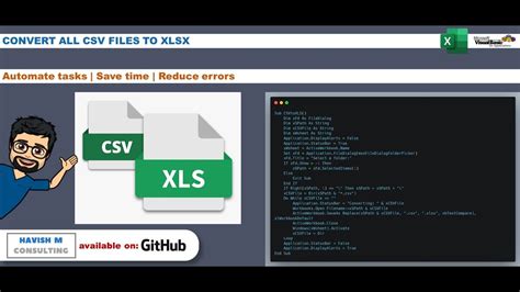 Convert Multiple Csv To Excel Youtube