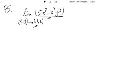 solved 5 22 find the limit if it exists or show that the limit does not exist lim x y → 1 2