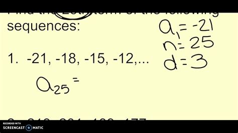 arithmetic and geometric sequences youtube