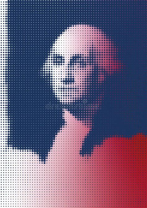 élaboration Graphique Du Portrait De George Washington Premier