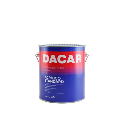 Tinta Acr Lica Fosca Standard Branco Neve L Dacar Compretop
