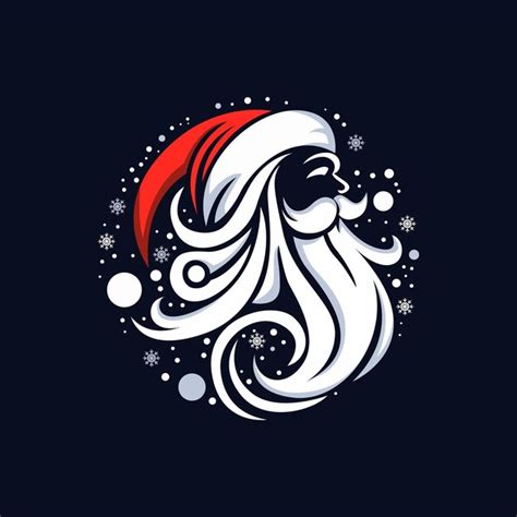 Logotipo De Pap Noel Vector Premium