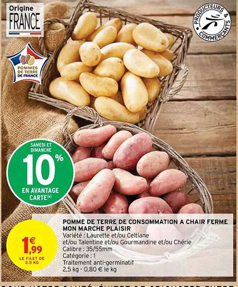 Promo Pomme De Terre De Consommation à Chair Ferme Mon Marché Plaisir