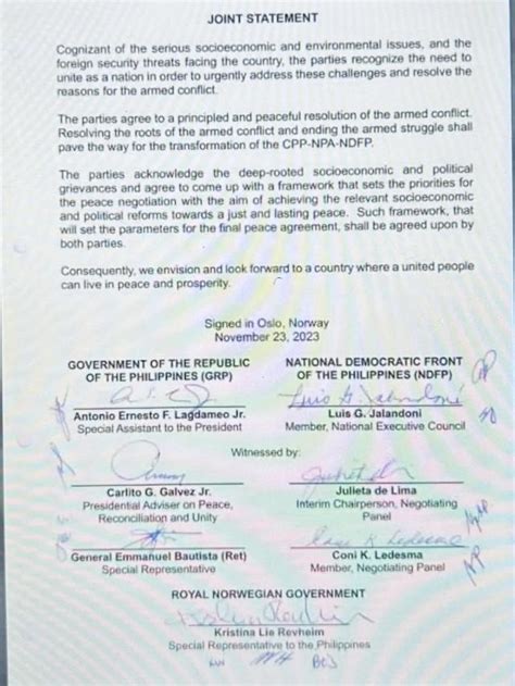 PH Gov T NDFP Agree To Resume Peace Talks GMA News Online