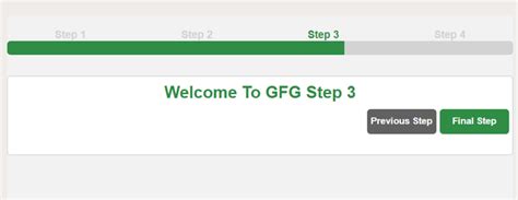 how to create a multi step progress bar in html css and javascript geeksforgeeks