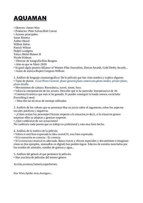 Calaméo Analisis De Una Pelicula