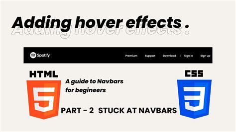 Improving Navbars By Hover Effects How To Make Navbars Css Html