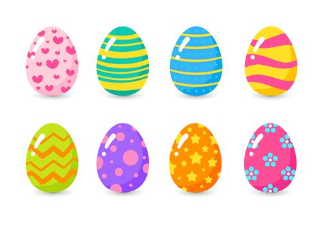 Set Of Colorful Easter Eggs 145020 Vector Art At Vecteezy