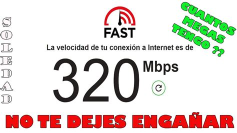 SPEED TEST TEST DE VELOCIDAD DE INTERNET CUANTOS MEGAS TENGO Y COMO
