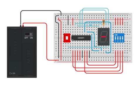 circuit design 7 segments with cd4511 decoder tinkerc