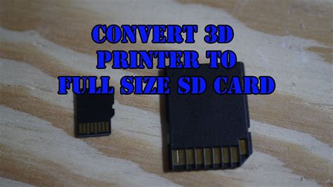 D Printed Photography Micro Sd To Sd Card Conversion On D Printer