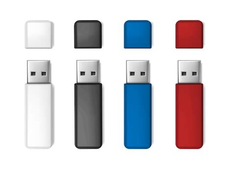 Conjunto de ícones vetoriais realistas branco azul vermelho e preto