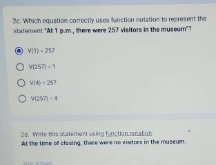 Solved C Which Equation Correctly Uses Function Notation To