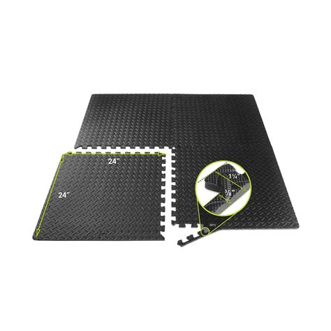 ProsourceFit Puzzle Exercise Mat ½ EVA Foam Interlocking Tiles