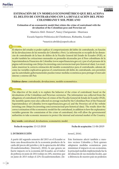 PDF ESTIMACIÓN DE UN MODELO ECONOMÉTRICO QUE RELACIONA EL DELITO DE