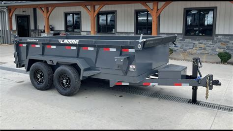 Lamar 77x12 Hydraulic Low Profile Dump Trailer 9990 GVW DM771225 HS2