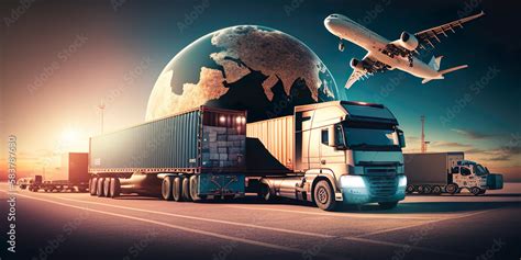 Logistic Network Distribution On Background Logistic And Transport
