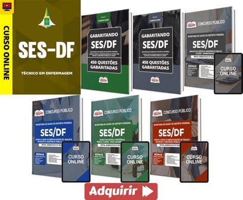 Apostilas Questões e Curso Concurso SES DF 2023 Técnico Enfermagem