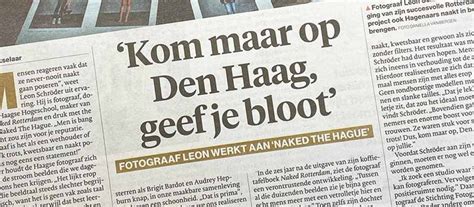 Naked The Hague In De Haagsche Courant Naked The Hague