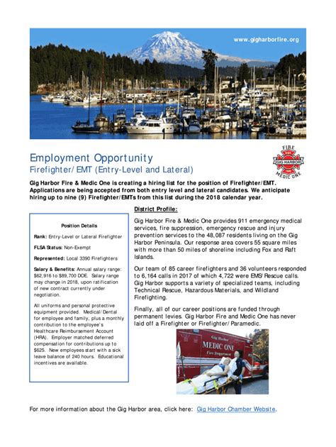 Fillable Online Firefighter EMT Entry Level And Lateral Fax Email