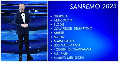 Festival Di Sanremo 2023 I Nomi Di Tutti I Big In Gara