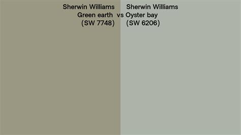Sherwin Williams Green Earth Vs Oyster Bay Side By Side Comparison