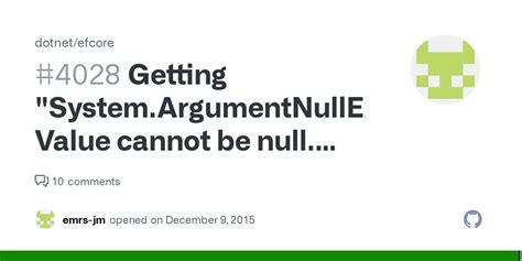 Getting System ArgumentNullException Value Cannot Be Null Parameter