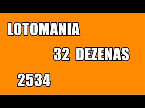 Lotomania 2534 32 Dezenas Forte YouTube