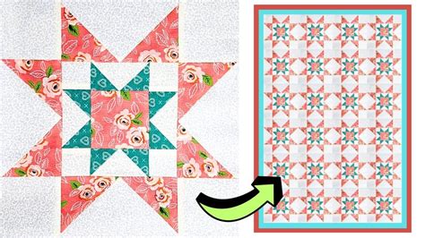 Easy Double Sawtooth Star Quilt Block Tutorial With Free Pattern