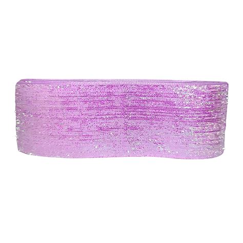 Fita Veludo Glitter Lurex Esponjada Yama 38mm 2 Metros Cor Rosa