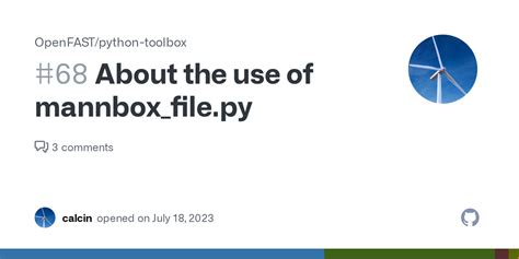about the use of mannbox file py · issue 68 · openfast python toolbox · github